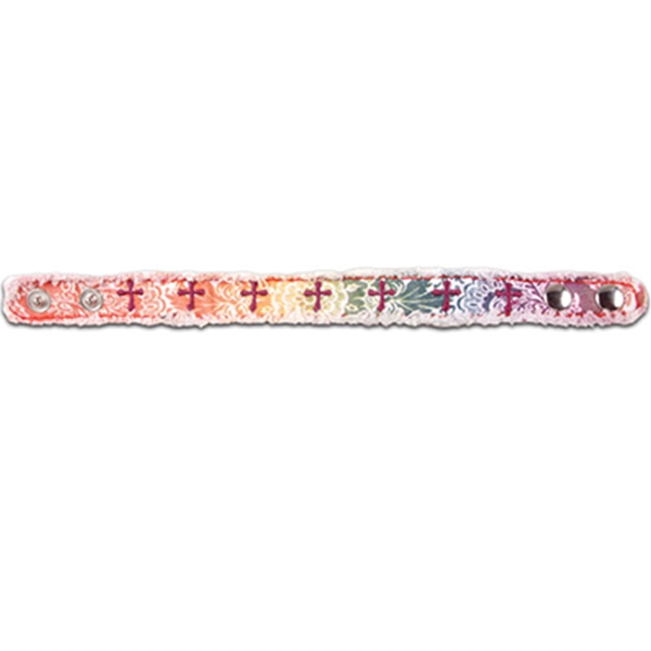 Rainbow Cross Christian Bracelet