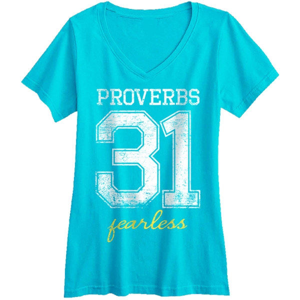 Proverbs 31 Fearless Womens Christian T Shirt