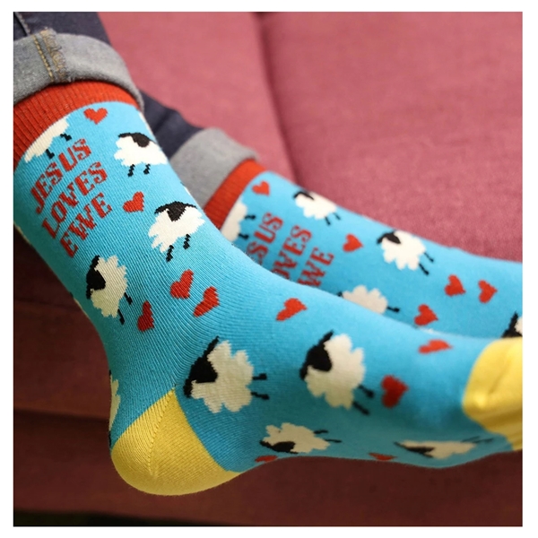Jesus Love Ewe Christian Socks | John 3:16 | Kerusso